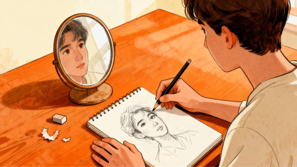 How to Draw a Self Portrait Art: A Creative Expression - Occasionally ...